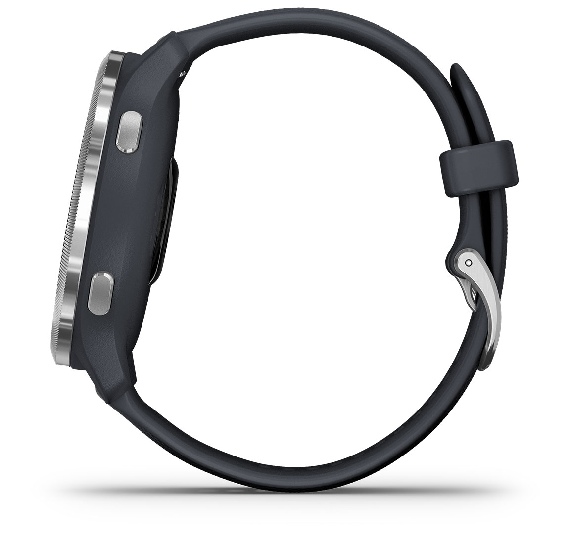 Garmin Venu 2 Silver with Granite Blue Silicone Band 010-02430-10 - watchesonline.com