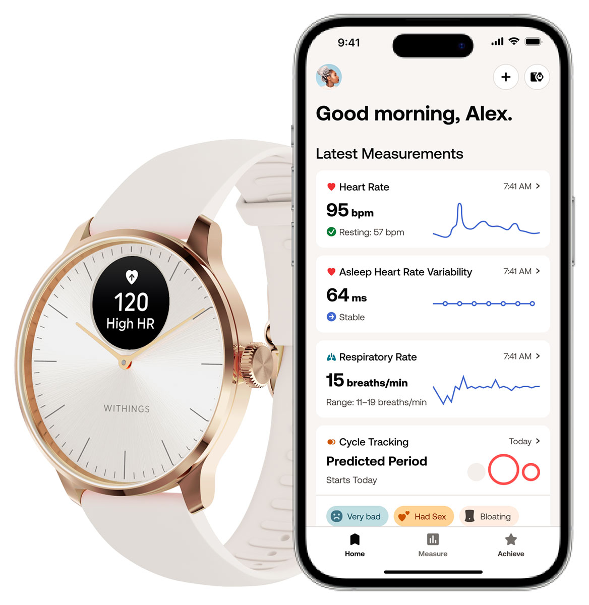 Withings ScanWatch Light - Rose Gold White - watchesonline.com