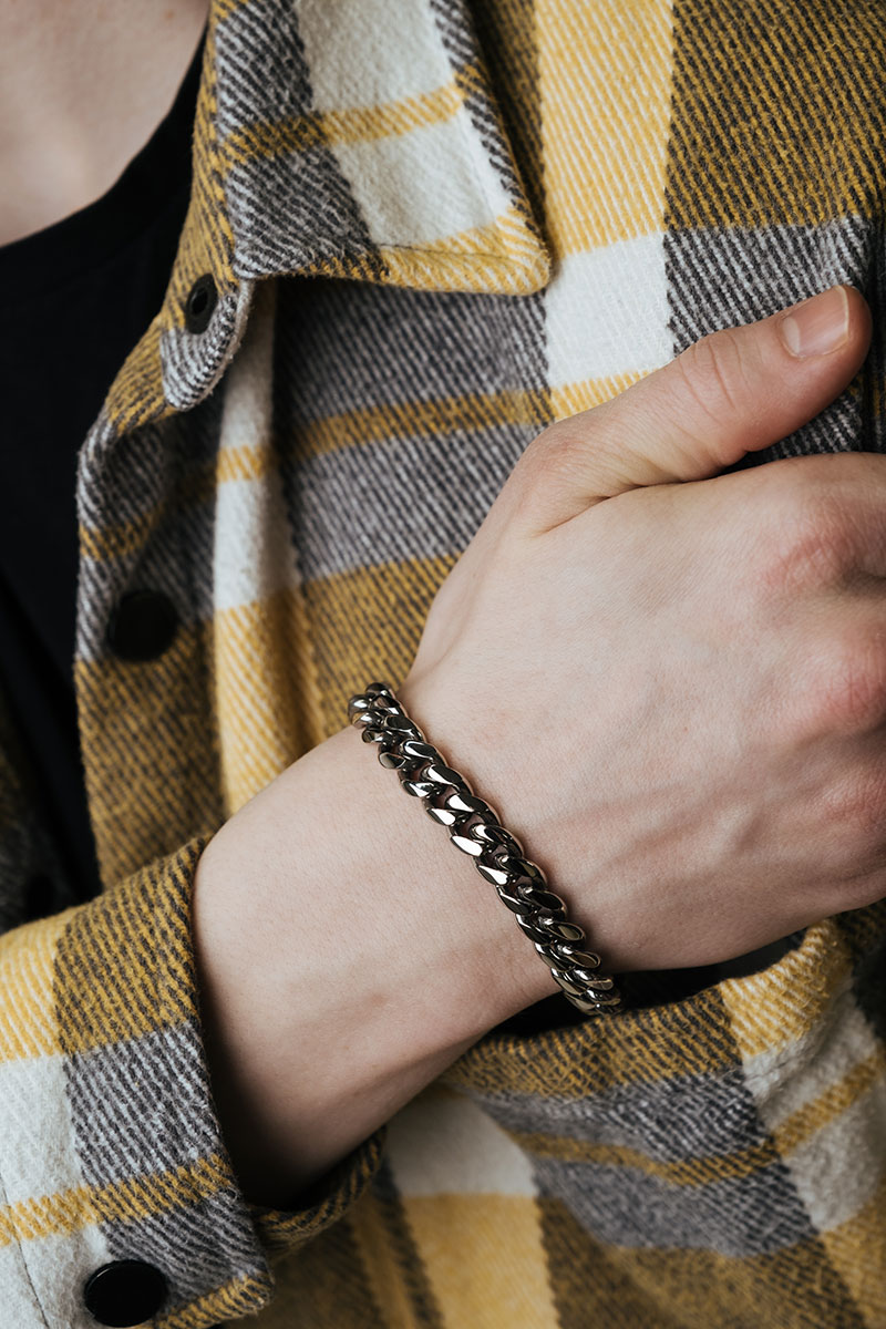 Ace of Spades Curb Chain Bracelet Miami Cuban 10 mm SSB-8405 ...