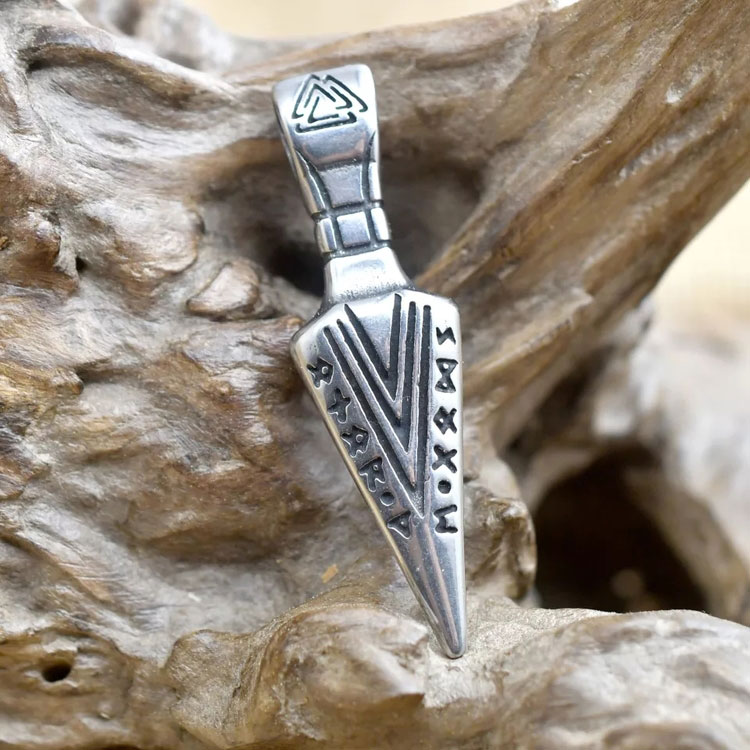 Varia Design Arrow Valknut Necklace - watchesonline.com
