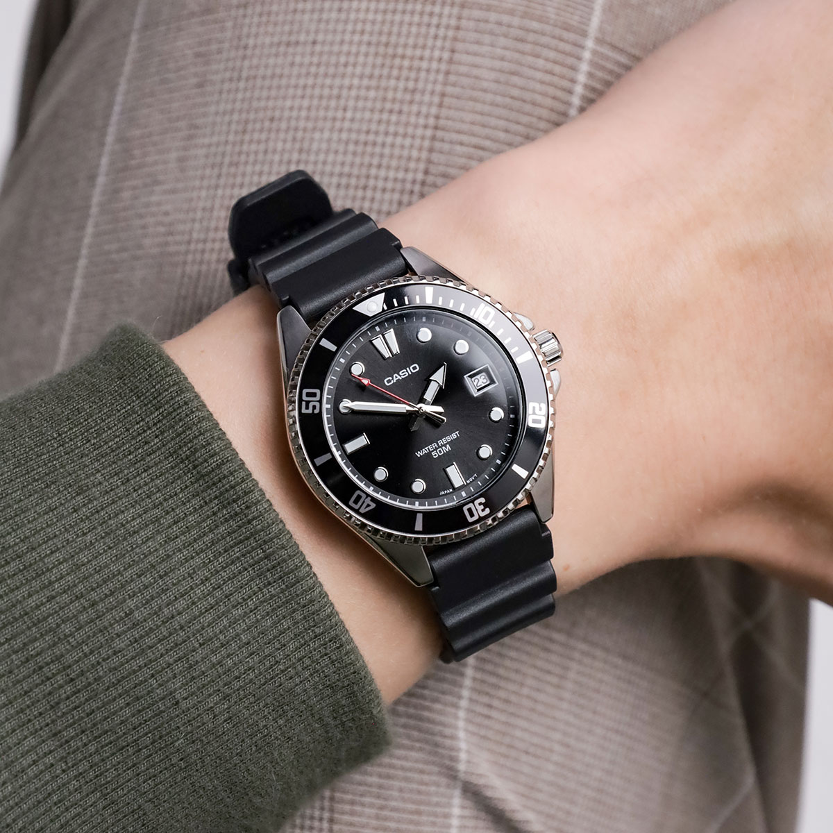 Casio Duro black bio-resin MDV-10-1A1VEF - watchesonline.com