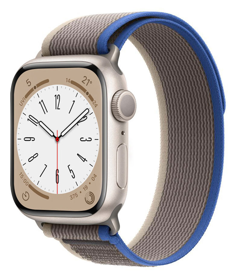 Apple Watch Blue-Grey Trail Nylon Strap - watchesonline.com