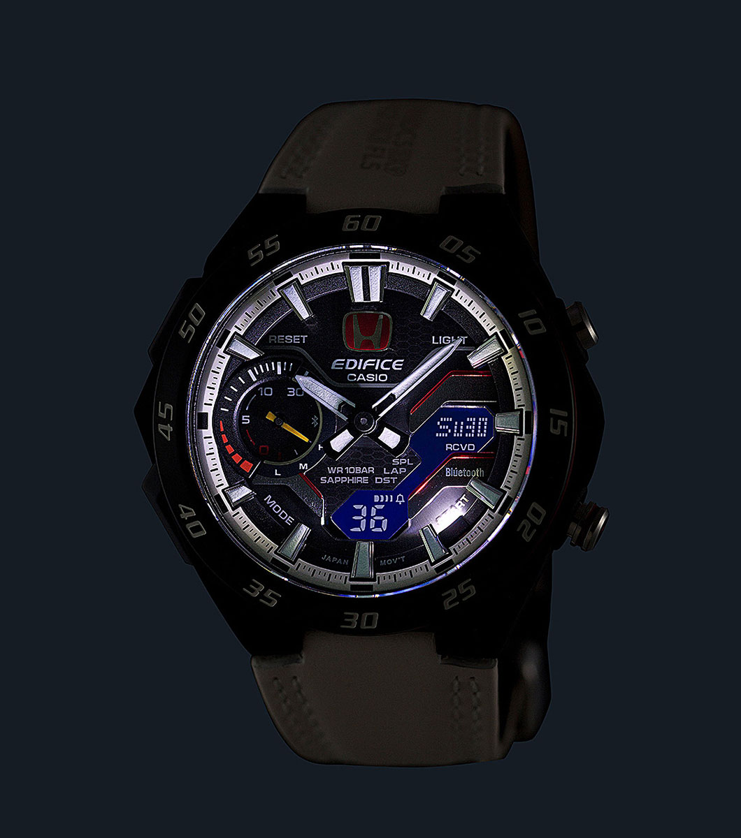 Casio Edifice Bluetooth Limited Edition Honda Type-R ECB-2200HTR-1AER - watchesonline.com