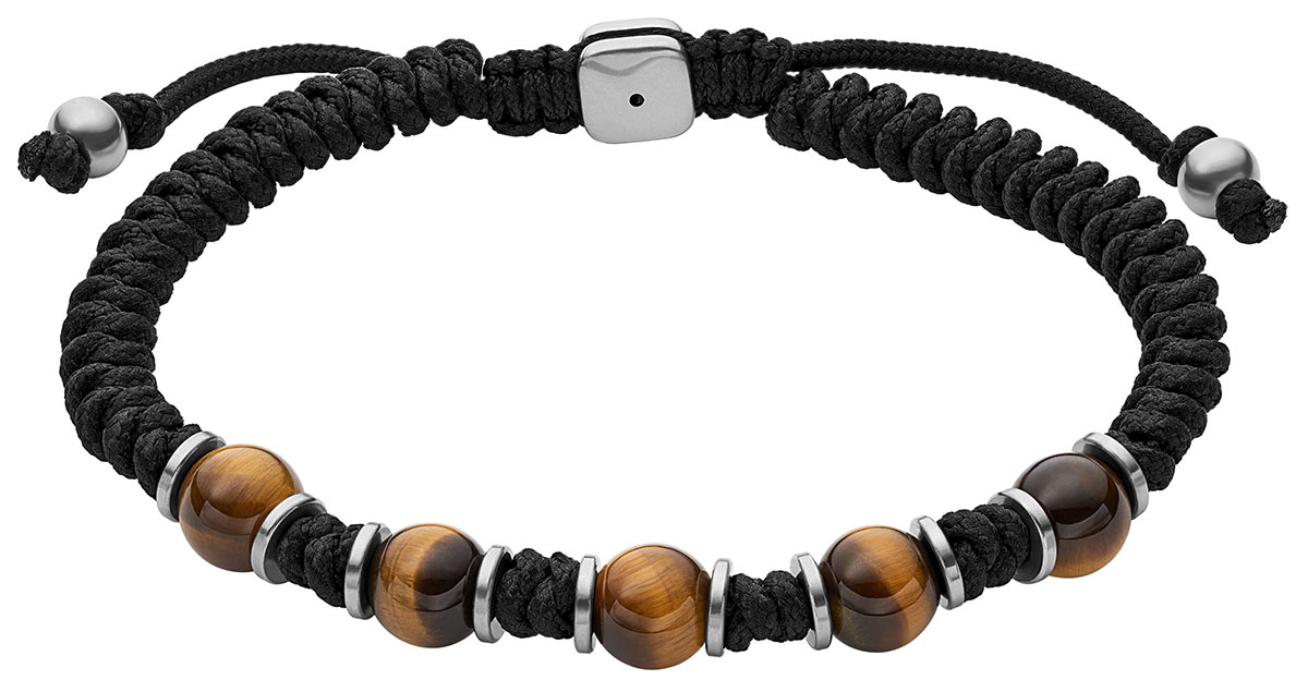 Fossil Tiger s Eye Beaded Bracelet JF04199040