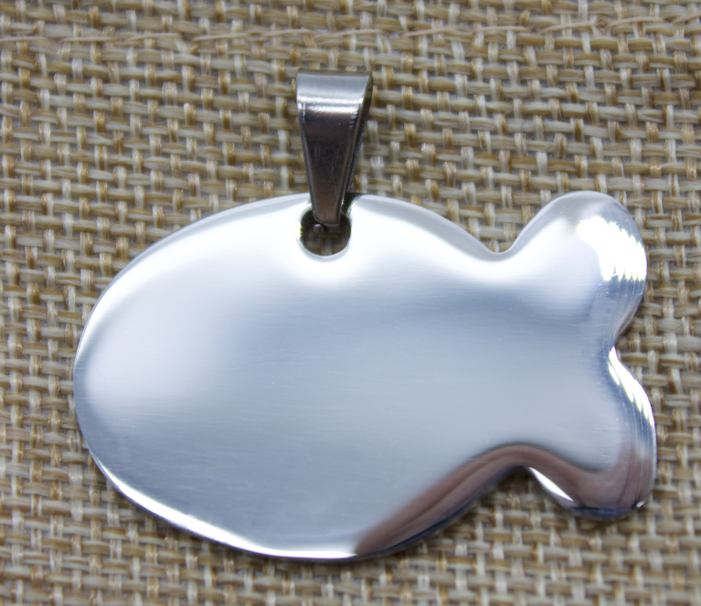 Pet name tag fish silver - watchesonline.com