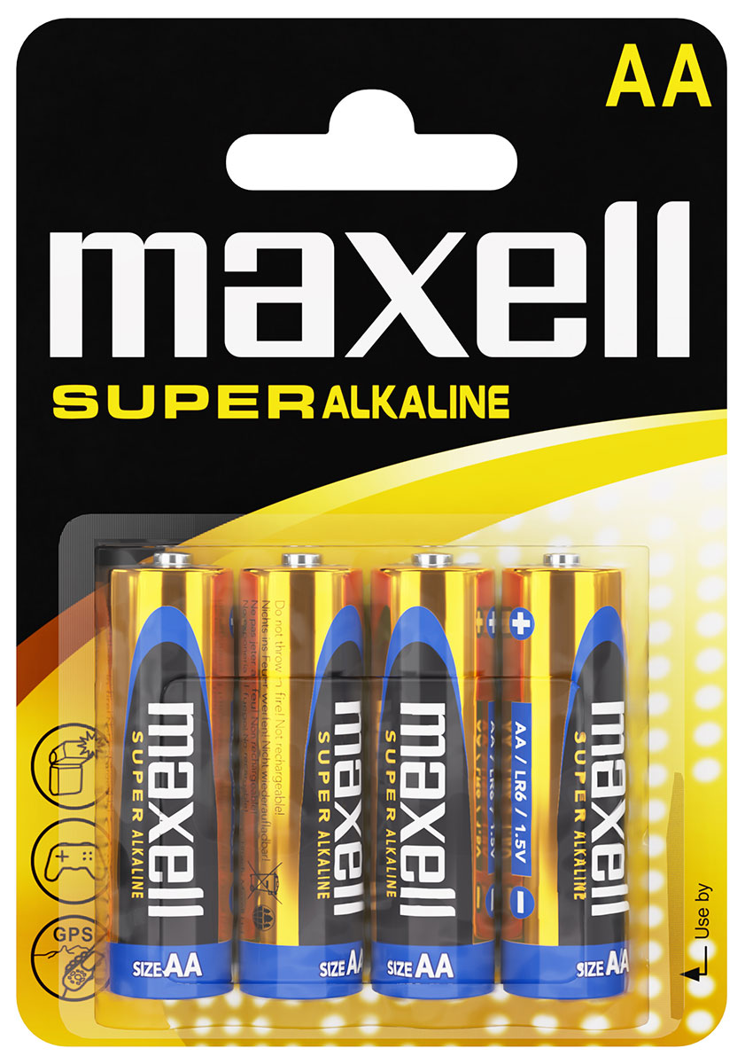 Maxell LR06 Super alkaline (AA) Batteries 4-Pack - watchesonline.com