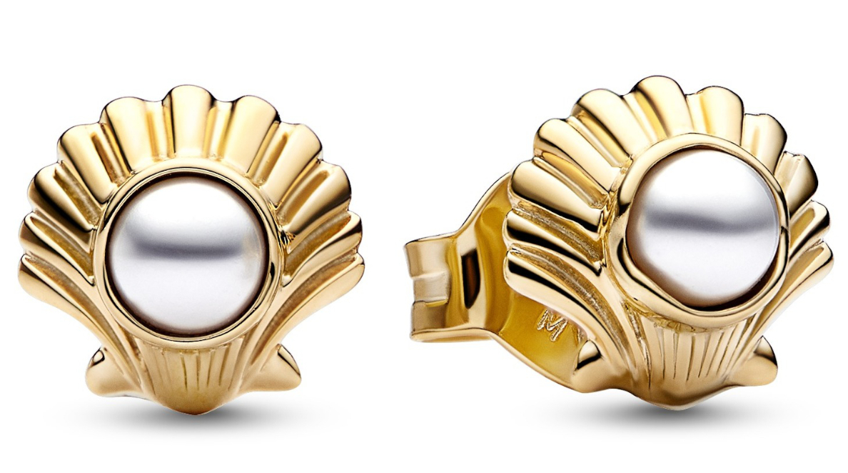 Pandora Disney x Pandora The Little Mermaid Seashell earrings 262686C01 ...