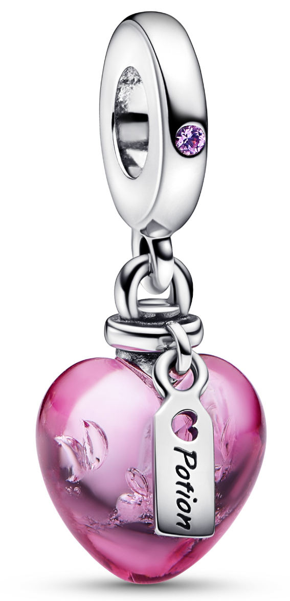 Pandora Moments Love Potion Murano Glass Heart charm 792509C01 ...