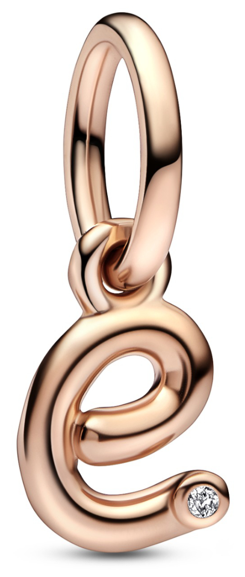 Pandora Moments Letter e Script Alphabet initial jewelry charm ...