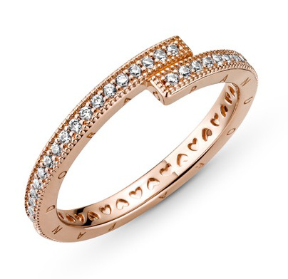Pandora Sparkling Overlapping Ring 189491C01 - watchesonline.com