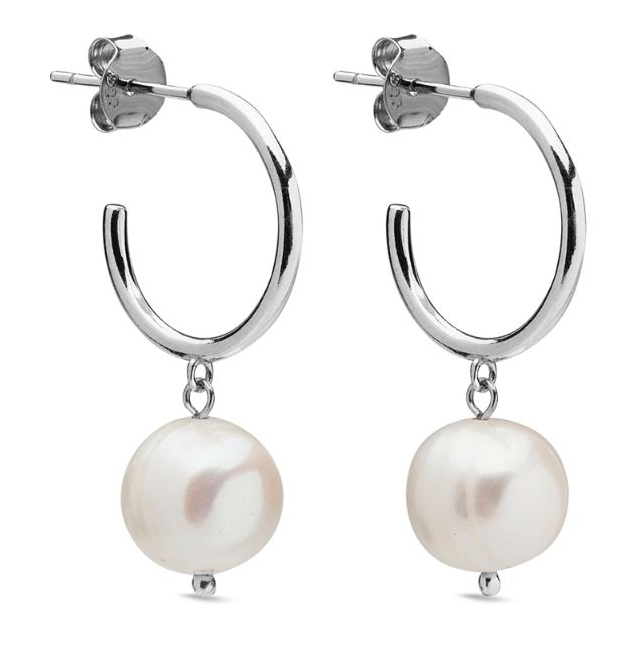 Sparv Pearly silver-colored earrings 1160201 - watchesonline.com