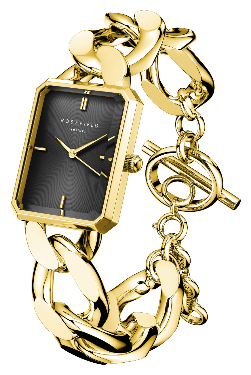 Rosefield Octagon XS Studio Black Gold SBGSG-O57 - watchesonline.com