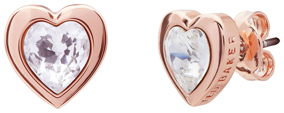 Ted baker heart earrings rose gold store