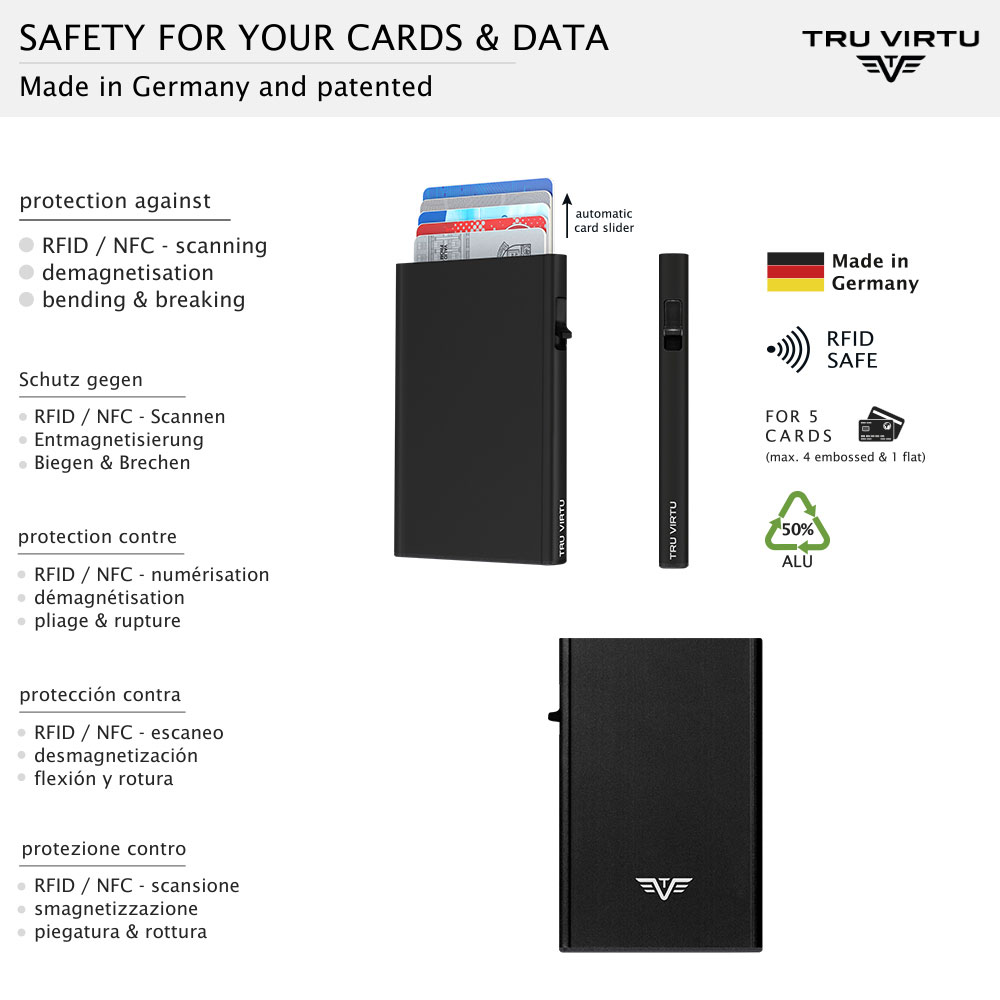 Tru Virtu Click & Slide Card Case Black Magic - watchesonline.com