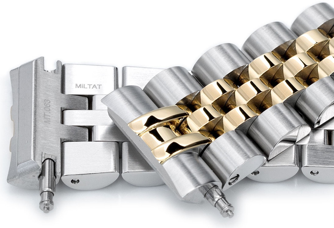 MiLTAT Angus Jubilee Two Tone IP Gold steel band for Seiko Turtle ...